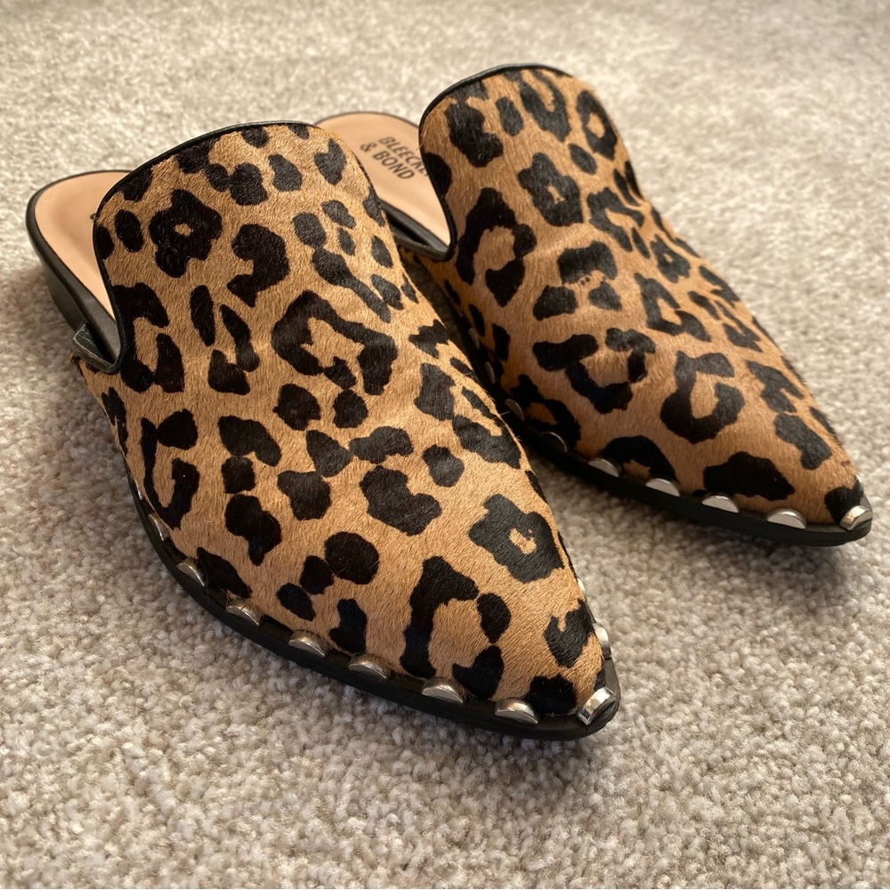 Bleecker & Bond - Leopard Print Calf Hair Mules - Gem